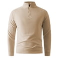 Miluxas Men's Quarter Zip Up Sweaters Slim Fit Lightweight Mock Neck ...