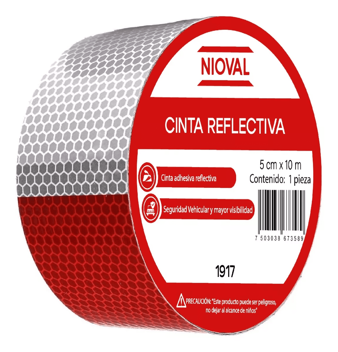 Cinta Reflejante Rojo Con Blanco Tipo Barricada Rollo 10m | Walmart en ...