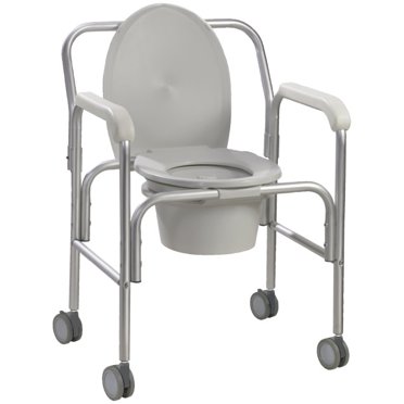 Drive Medical Heavy Duty Bariatric Folding Bedside Commode Chair ...