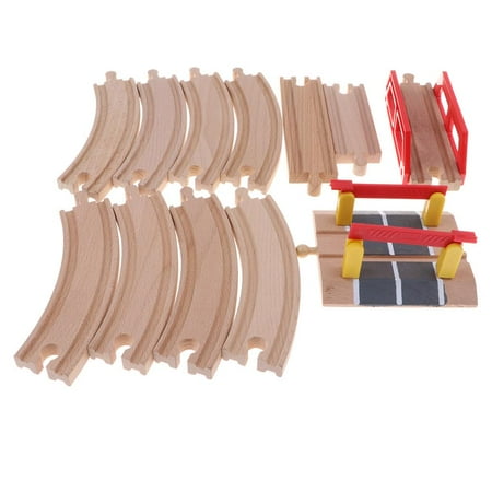 Wooden Railway Train Kid Toy Engines Bridges Cave Track Switch Adapters ...