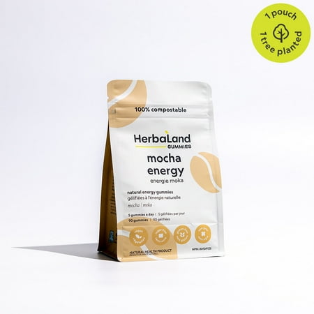 Herbaland Vegan Mocha Energy Gummies - Compostable Pouch - Walmart.ca