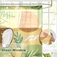 BZSMCE Cartoon Coconut Leaves Pattern Pattern Bathroom Shower Curtain ...