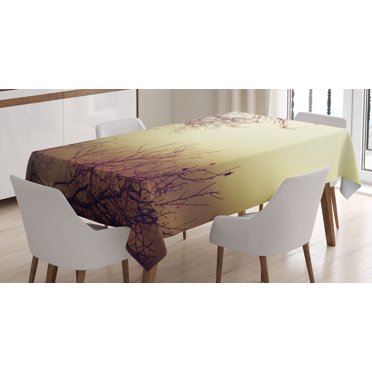 Ambesonne Dragonfly Tablecloth Rectangular Table Cover, Insects Nature ...