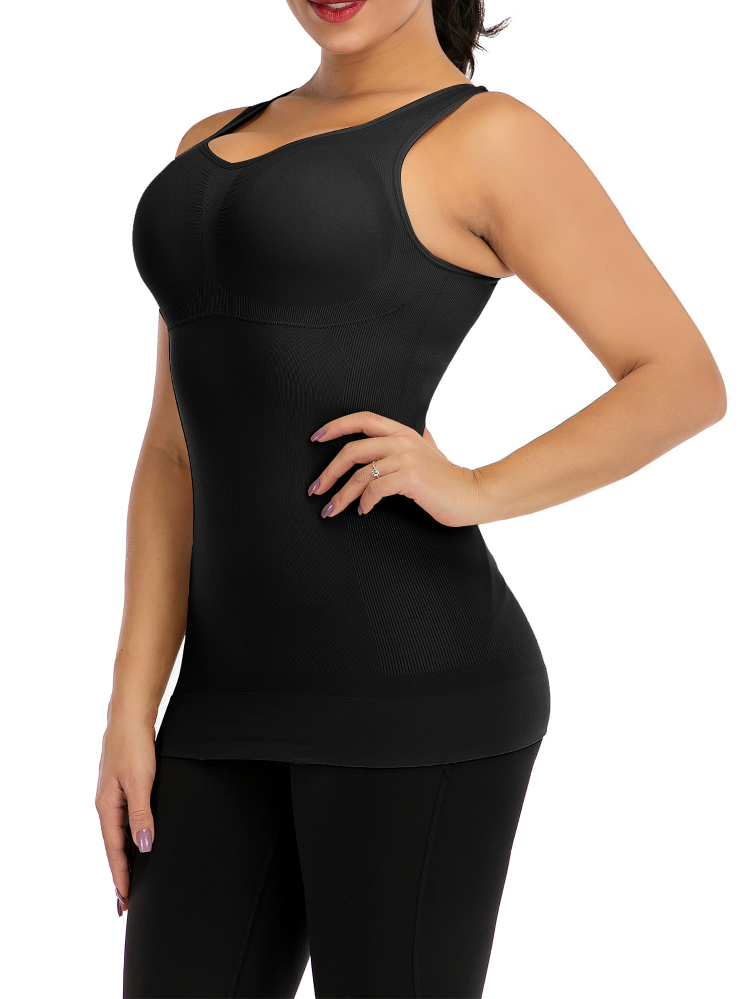 KingShop Slimming Tank Tops for Women Tummy Control Shaper with Built ...