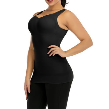 Women's Cami Shaper with Built in Bra Tummy Control Camisole Tank Top ...