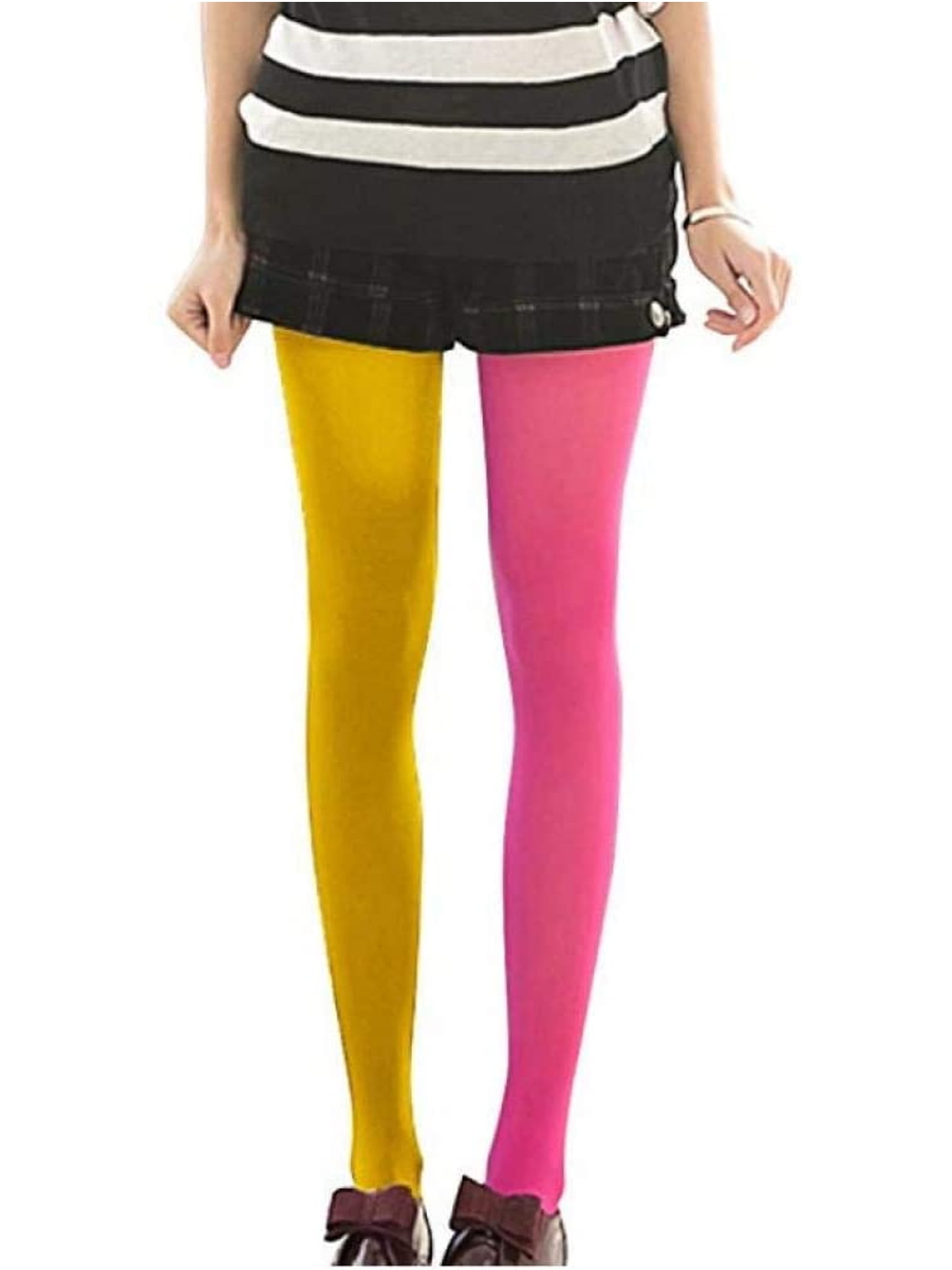 Mersariphy Women Patchwork Footed Tights Stretchy Pantyhose Stockings