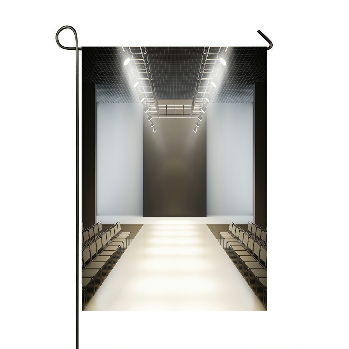 ECZJNT Empty White Catwalk Runway Garden Flag Outdoor Flag Home Party ...