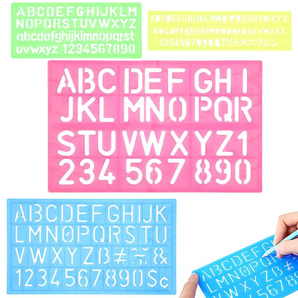 4 Pcs Brain Toy Sign Writing Stencils Compact Spray Stencils Welcome Stencil Letters Small ...