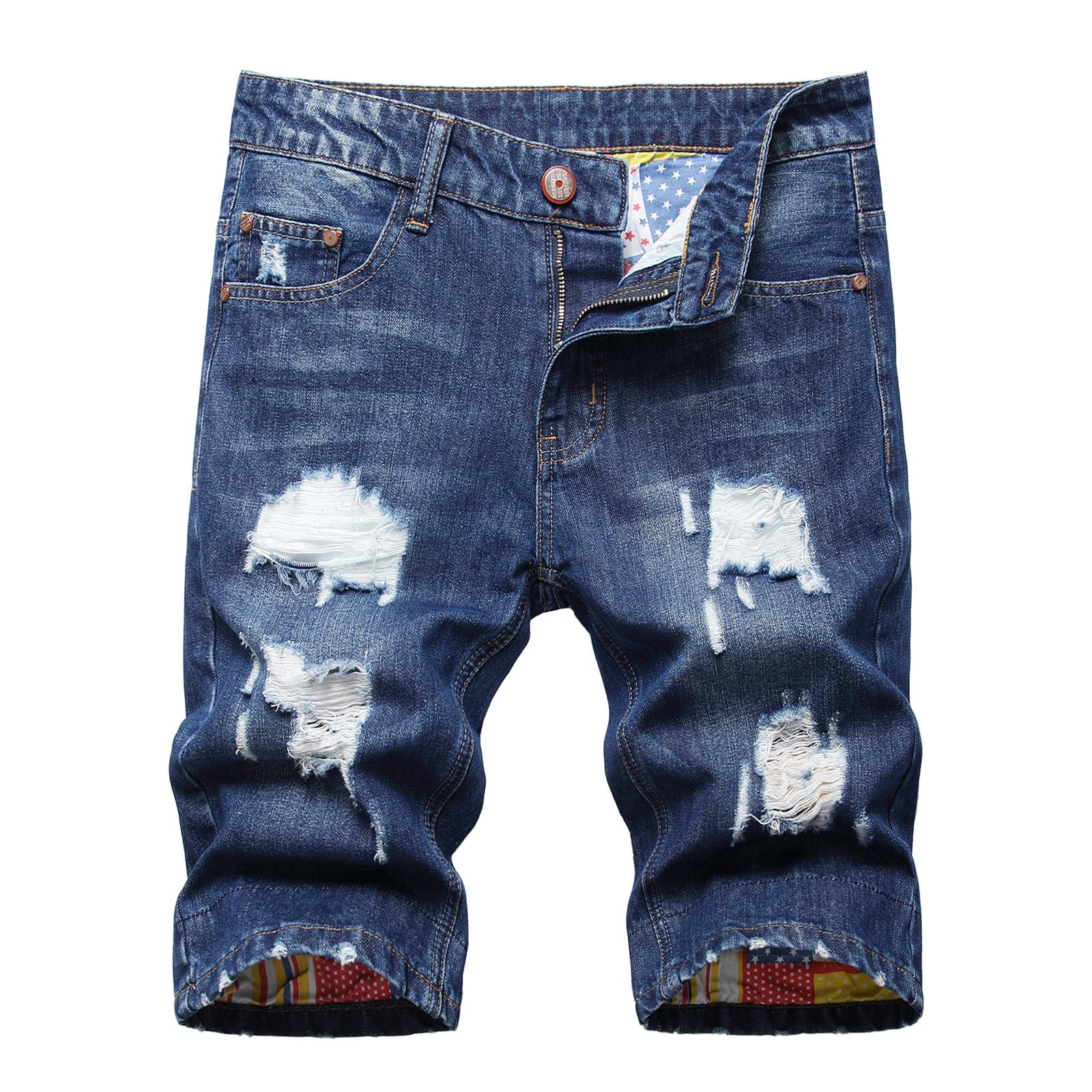 Birdeem Shorts en Jean pour Hommes Décontractés à Fermeture Éclair ...