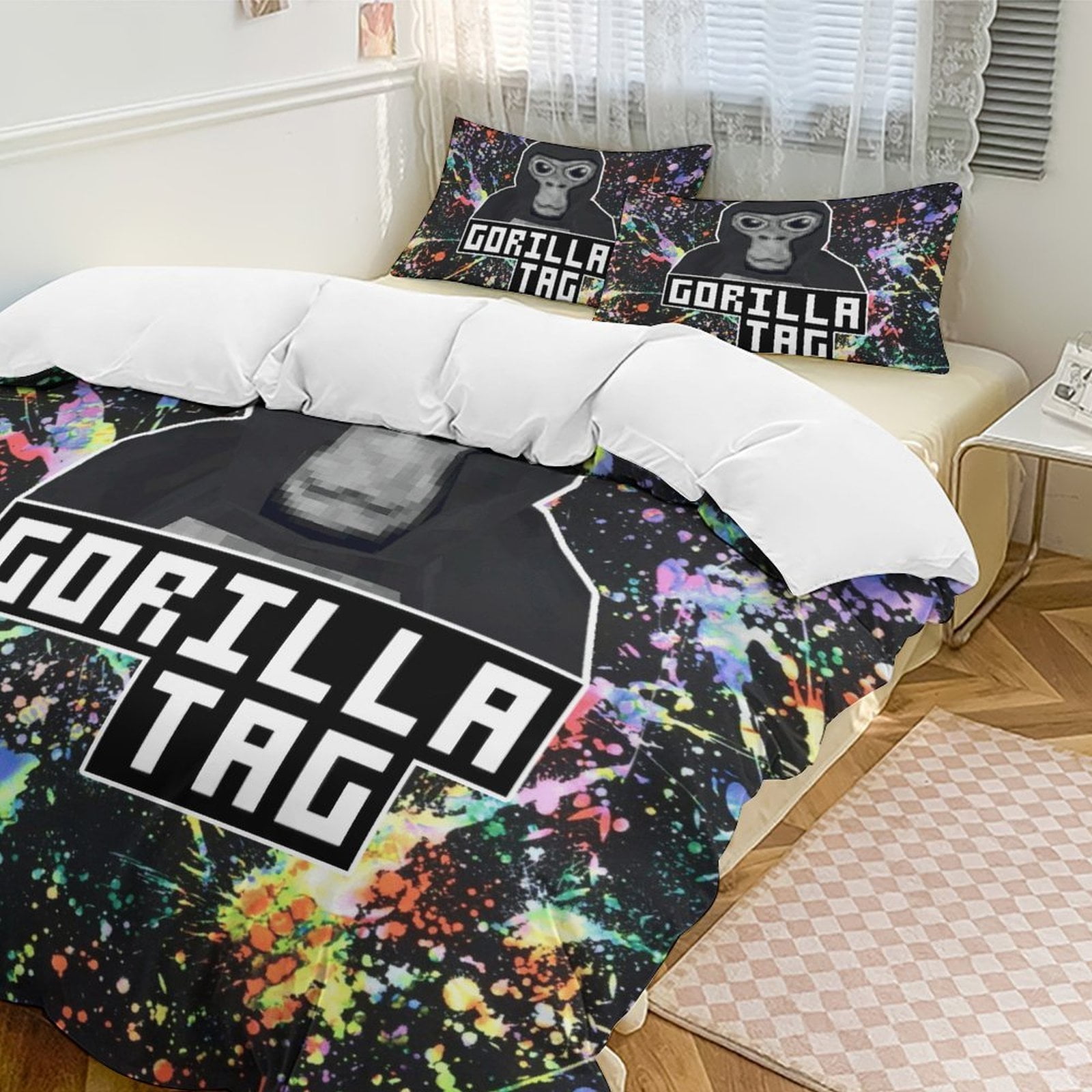 Click here for Yingd Color Splash Gorilla Tag Comforter Set Soft... prices
