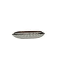 BIDK Home Large Rectangular Serving Bowl - 18.75" - White and Brown ...