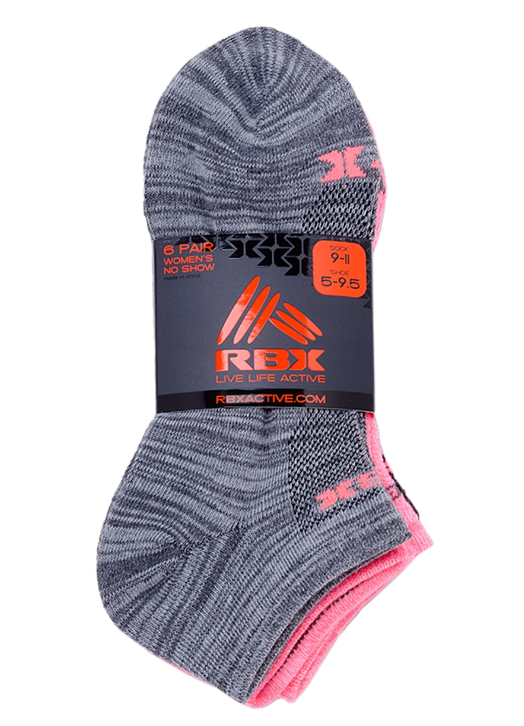 RBX Active 6 Pack Women's Heel Tab Low Cut Socks - Walmart.com