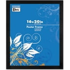 DAX Black Solid Wood Poster Frames with Plastic Window, Wide Profile ...