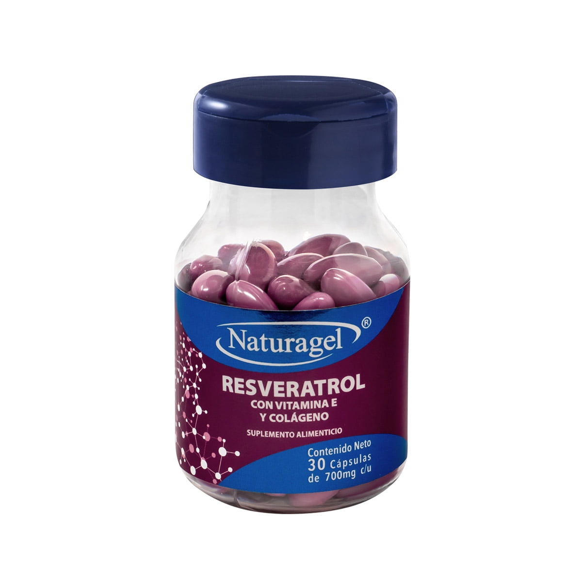 Resveratrol con Vitamina E y Colágeno Naturagel Cápsula 30 Cápsulas ...