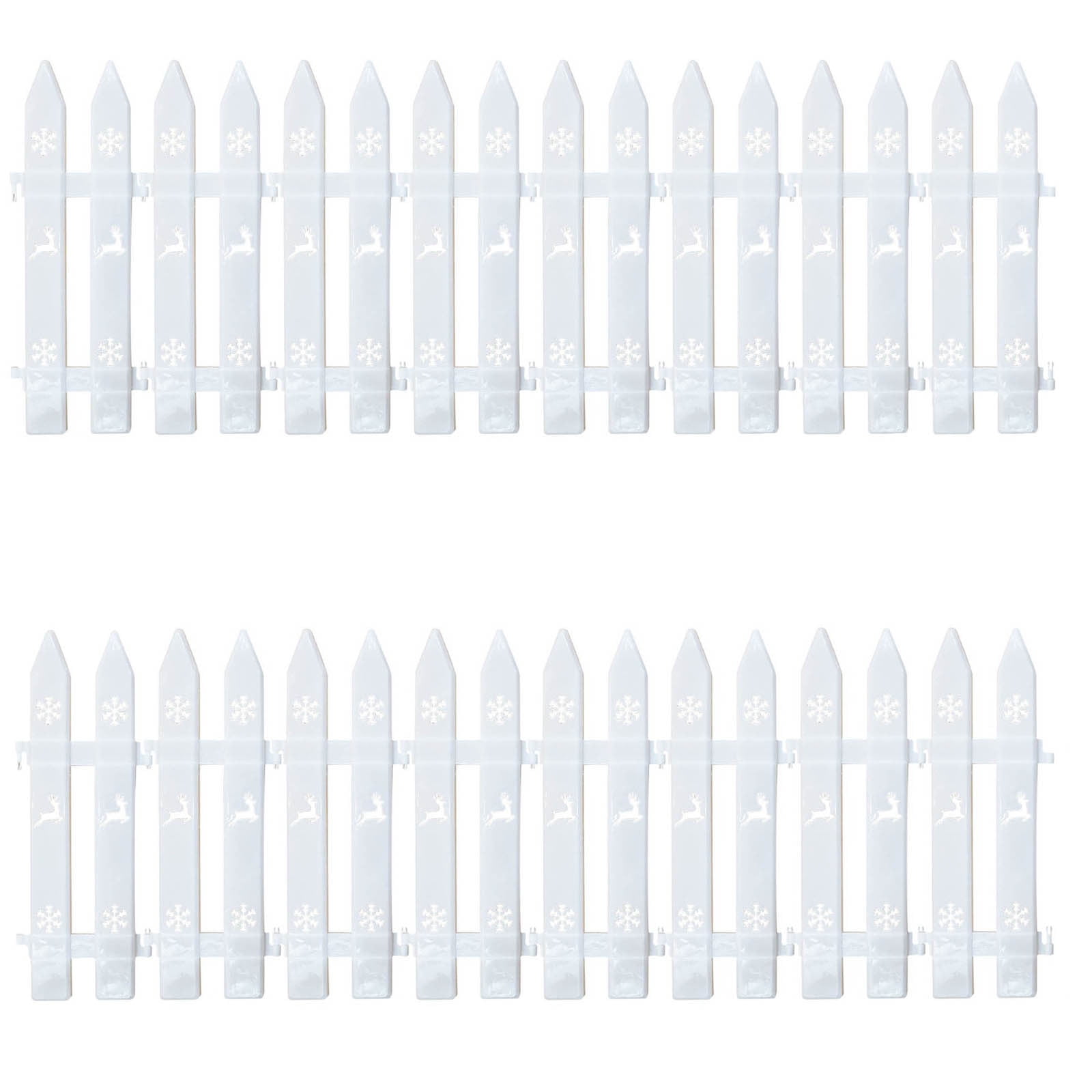 Click here for Ontiwes White Plastic Christmas Tree Fence - 12-Pa... prices