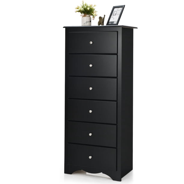 Giantex 6 Dresser Chest, Free Standing Wooden Storage Cabinet, Tall ...