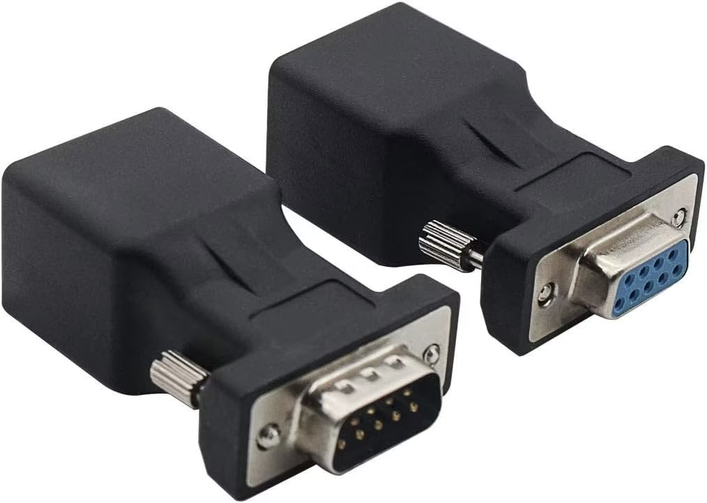 VGA Extender Converter Adapter Cat5/Cat6/RJ45, DB9 9-Pin VGA 9 Pin Male ...