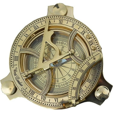 5" Sundial Compass Solid Brass Sun Dial 4 inch - Walmart.com
