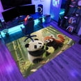 Animal Panda Bamboo Area Rugs, Wildlife Bear Raccoon Carpet, Washable ...
