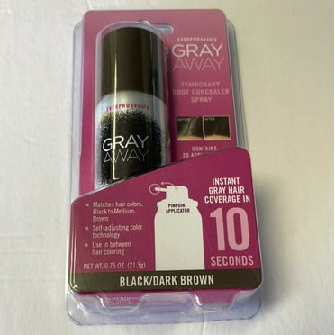 Everpro Gray Away Temporary Hair Color Root Touch-up Quick Stick, Black ...