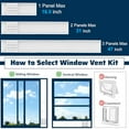 Window Vent Kit for 3" and 4" Vent Hose,Adjustable Window Vent Panels ...