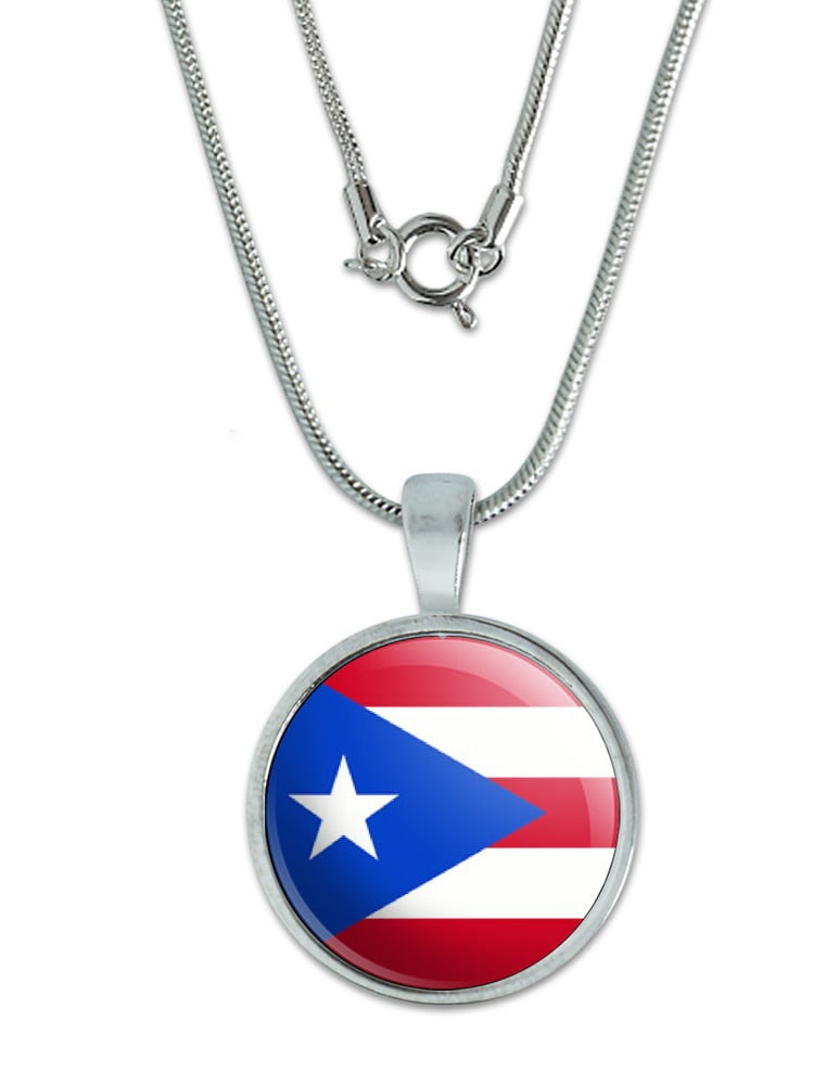 Puerto Rico Puerto Rican Flag Small Pendant - Walmart.com