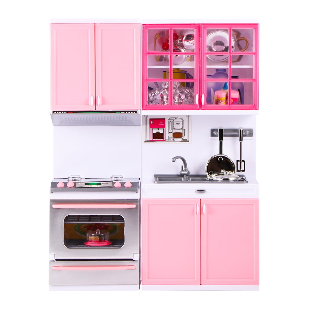 Buy Little Kitchen Playset, Kitchen Toy Set with Realistic Sound &Light ...