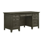 "Intercon Furniture Drake 66"" Executive Desk with Drawers in Rustic ...