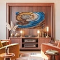 Blue Brown TV Cover for 55 Inch Screen,Stretch Fabric Dustproof TV ...