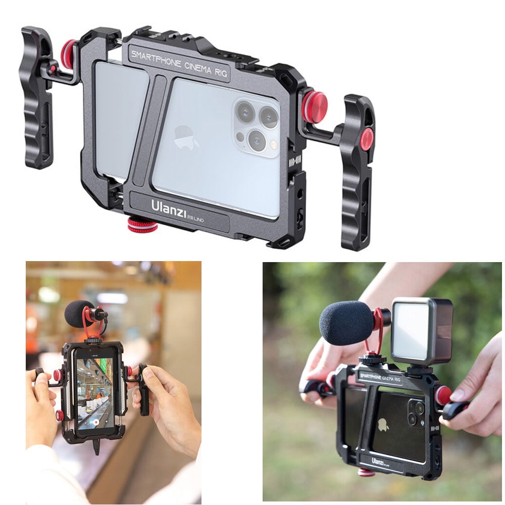 Ulanzi Lino Dual Handle Metal Cage Mobil iPhone 13 12 11 Samsung ...