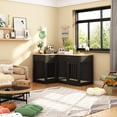Timechee Corner Dog Crate Furniture for 2 Dogs with Double Rooms ...