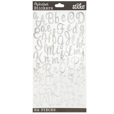 Wilton Sticko XL Black Poster Script Alphabet Stickers, 71 Piece ...