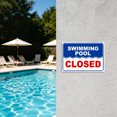 BTFSigns Swimming Pool Closed Metal Aluminum Sign 8x12 Inch, Rust Free ...