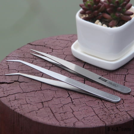 Volkmi Succulent tools stainless steel tweezers curved mouth straight ...