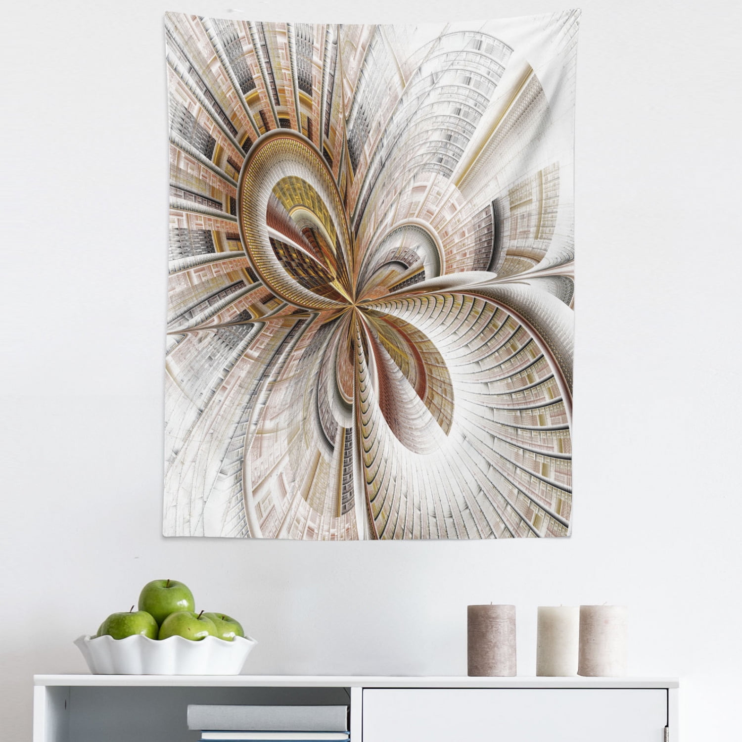Steampunk Tapestry, Abstract Fractal Art of Curved and Bent Shapes and ...