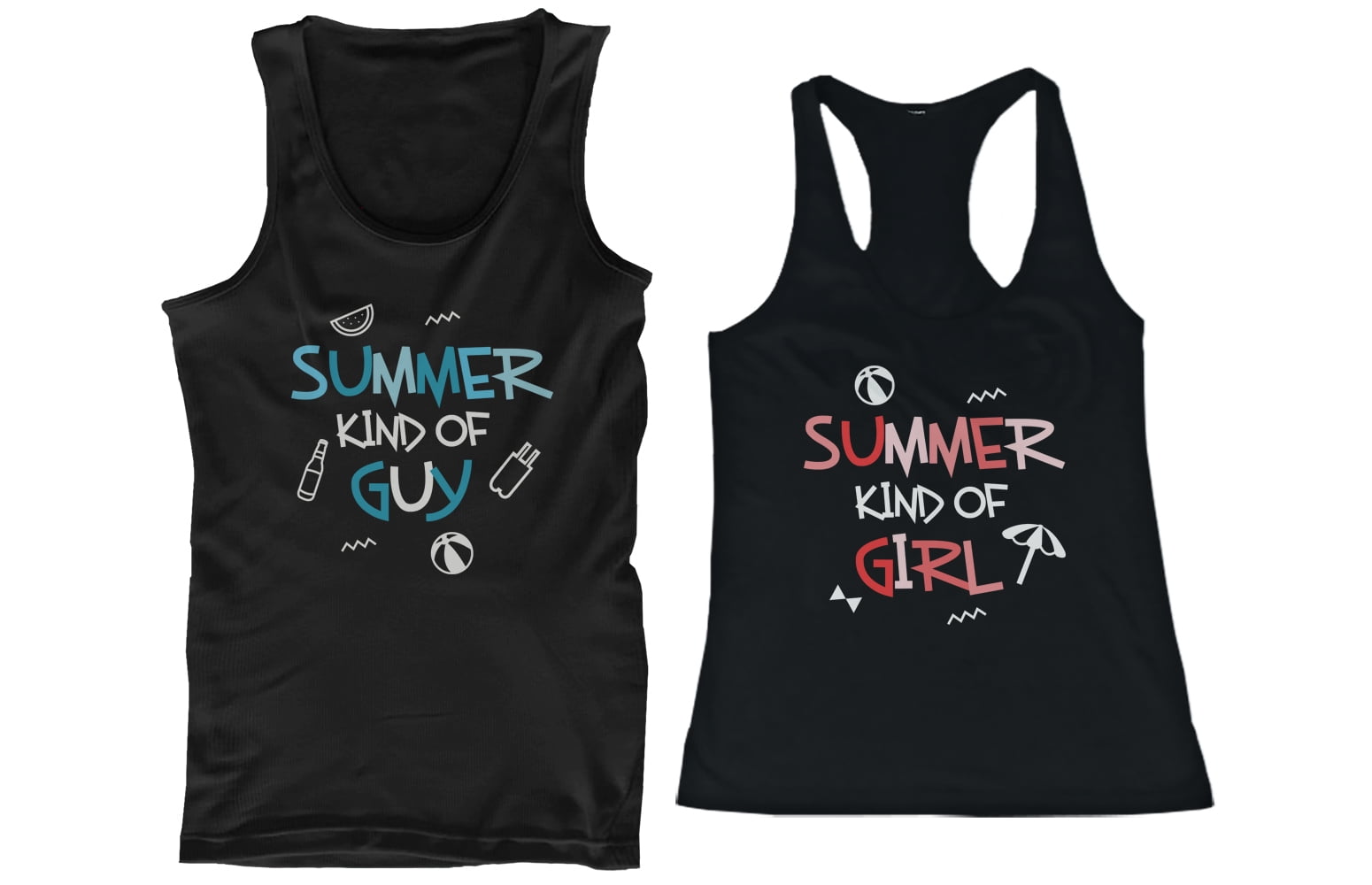 Summer Kind of Girl and Guy Cute His and Hers Matching Couple Tank Tops ...