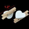 Card Photo Love Heart DIY Spring Pegs Crafts Wooden Clip White 10pcs ...
