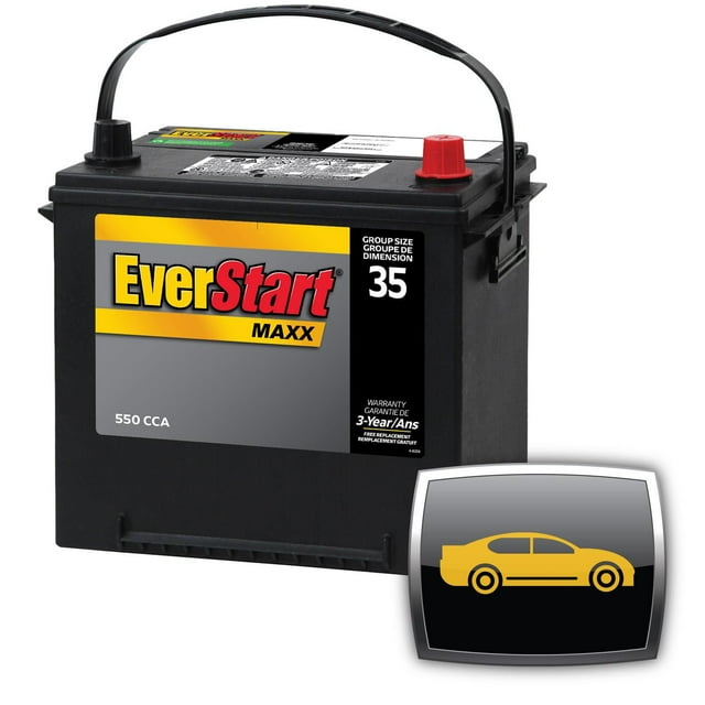 EverStart AUTO MAXX-35N, 12 Volt, Car Battery, Group Size 35, 550 CCA, EverStart, Car Battery ...