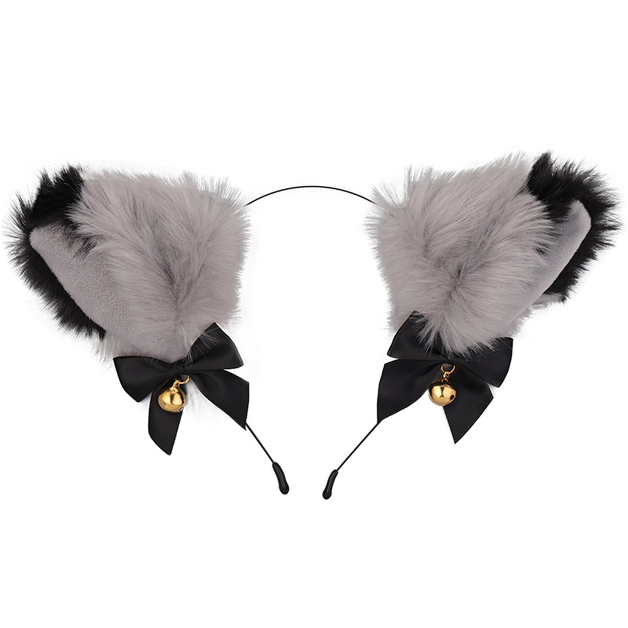 SAYOO Animal Faux Fur Cat Fox Dog Ears Headbands with Bells Cute ...