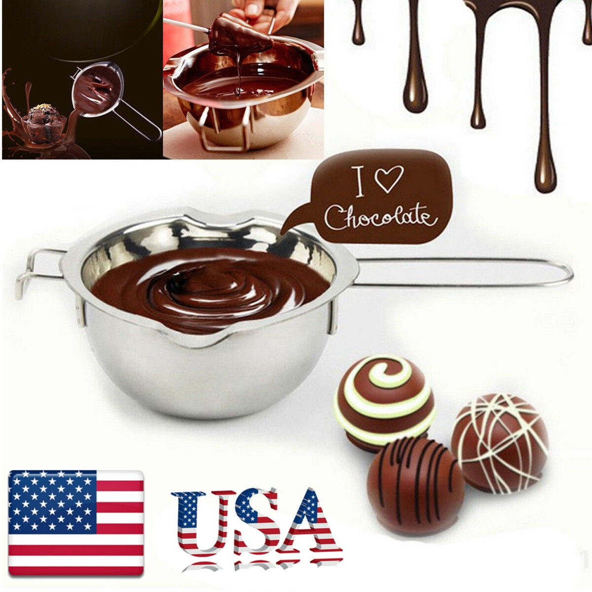 Topumt Kitchen Chocolate Butter Heat Melting Pot Pan Tools - Walmart.com