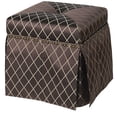 Jennifer Taylor Home, Stacy Storage Vanity Stool, Chocolate - Walmart.com