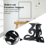 KAKOWELY 4Pcs Black Iron Furniture Feet for Sofa and Cabinet 9.00X8 ...