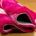 Allstar Pink Shaggy Area Rug with 3D Pink Lines Design. Contemporary ...