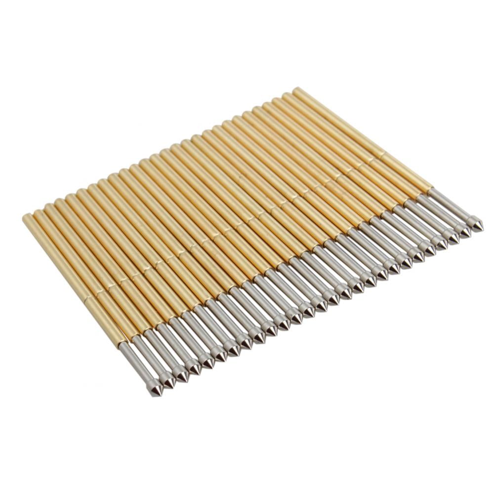 100pcs P75-B1 Spring Test Probe Round Pogo Pin 3A Conical Head 1.02mm ...