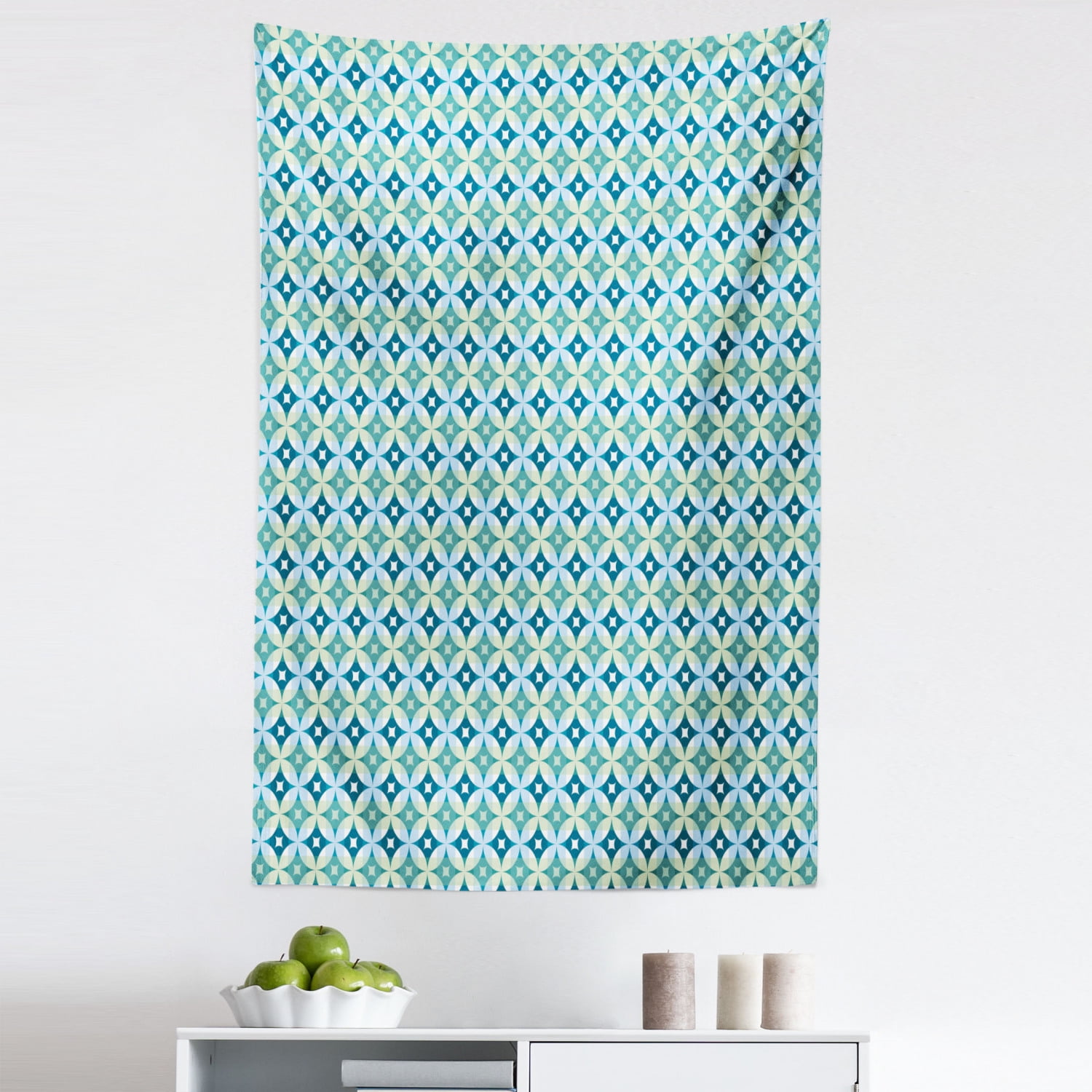 Mid Century Tapestry, Vintage Diamond Pattern Argyle Backdrop ...