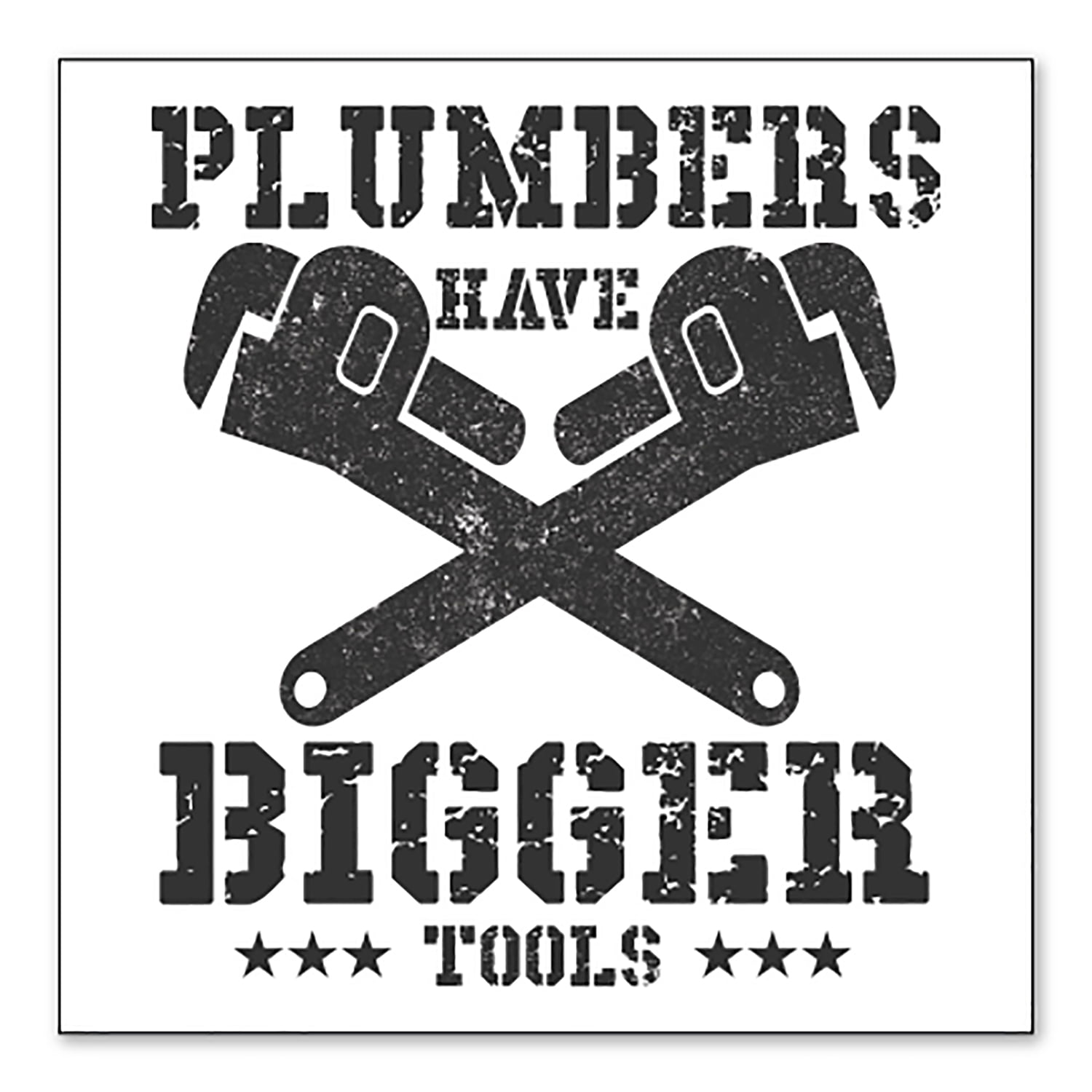 DistinctInk Custom Bumper Sticker - 10" x 10" Decorative Decal - White ...