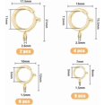 20Pcs 4 Sizes Eco-friendly Brass Spring Ring Clasps Long-Lasting Plated ...