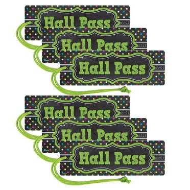 Teacher Created Resources Eucalyptus Magnetic Hall Pass, Pack of 6 ...