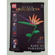 Block Tech Buildable Red Hibiscus Flower Bouquet - 72 Pieces Lego ...