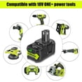 2Pack 6.5Ah 18V Lithium Battery Replacement for Ryobi 18V 4.0Ah Battery ...
